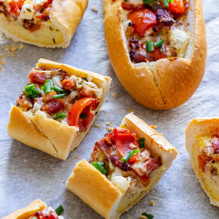 Breakfast Boat Recipe (Breakfast Stuffed Baguette) - Happy Foods Tube