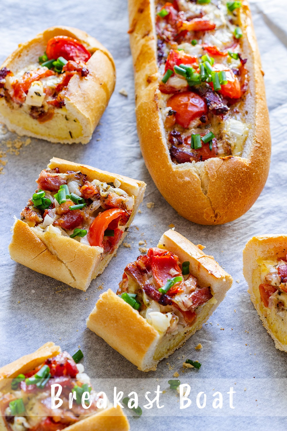 Breakfast Boat Recipe (Breakfast Stuffed Baguette) - Happy Foods Tube