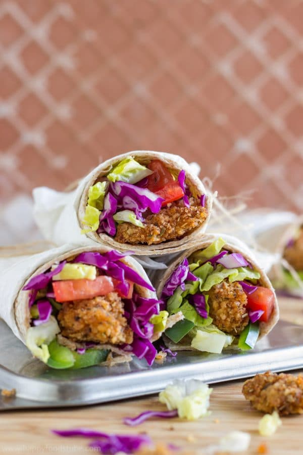 Whole Wheat Crispy Popcorn Chicken Wrap - Happy Foods Tube