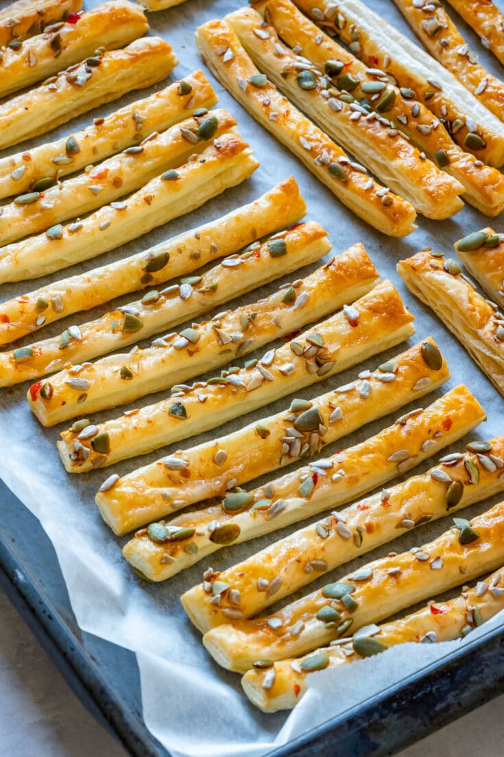 Sweet Chili Puff Pastry Breadsticks Recipe - Happy Foods Tube