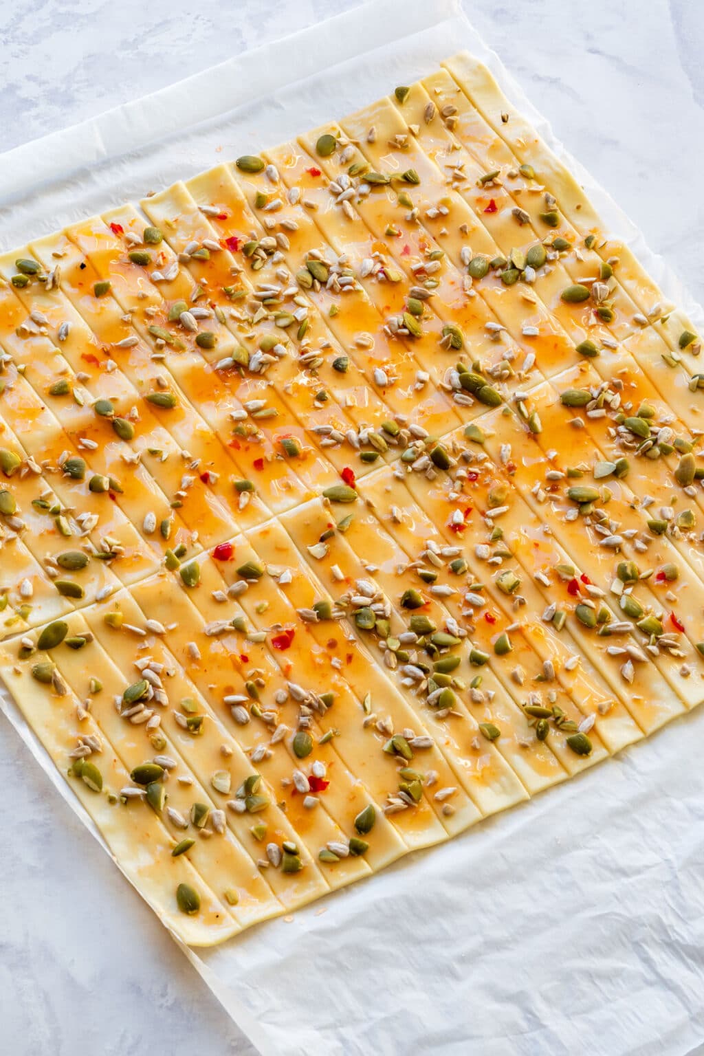 Sweet Chili Puff Pastry Breadsticks Recipe - Happy Foods Tube