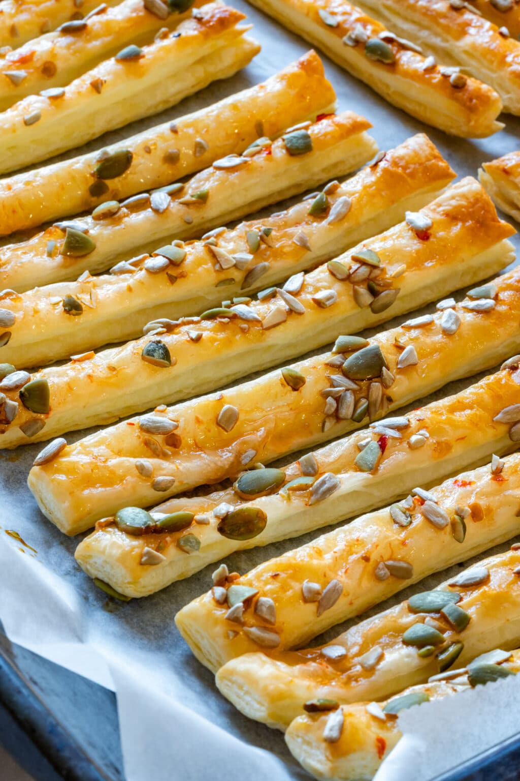 Sweet Chili Puff Pastry Breadsticks Recipe - Happy Foods Tube