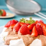 Hazelnut Pavlova Cake with Strawberries - Happy Foods Tube