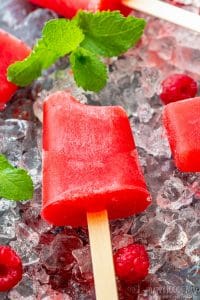 Healthy Raspberry Mint Ice Pops Recipe - Happy Foods Tube
