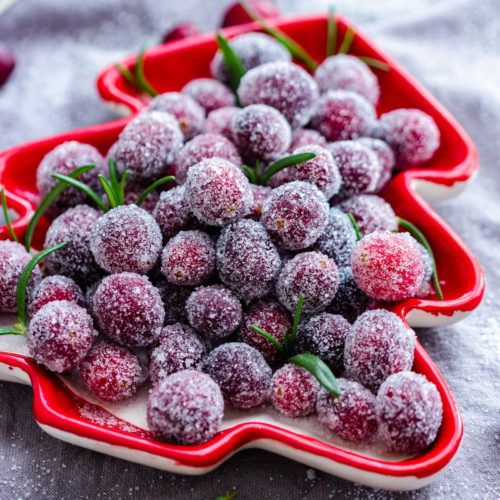 Easy 2-Ingredient Sugared Cranberries (Sugar Coated Cranberries)