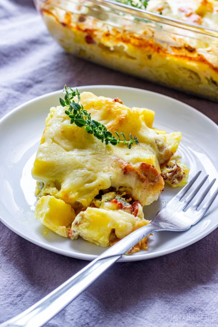 Potato Bacon Casserole Recipe - Happy Foods Tube