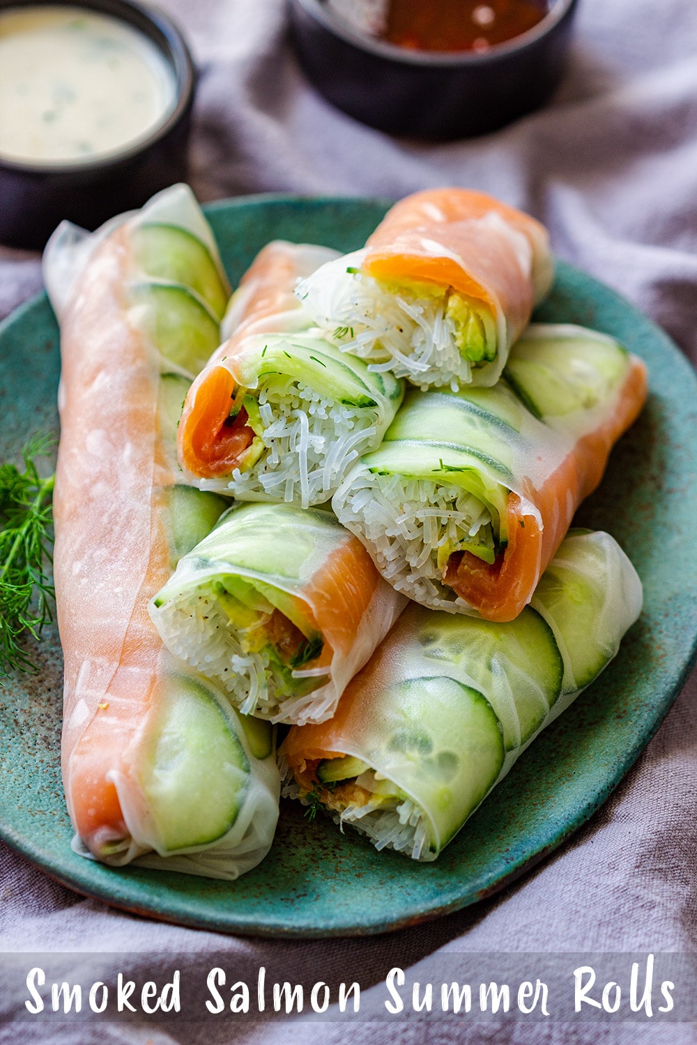 Smoked Salmon Summer Rolls Recipe - Happy Foods Tube