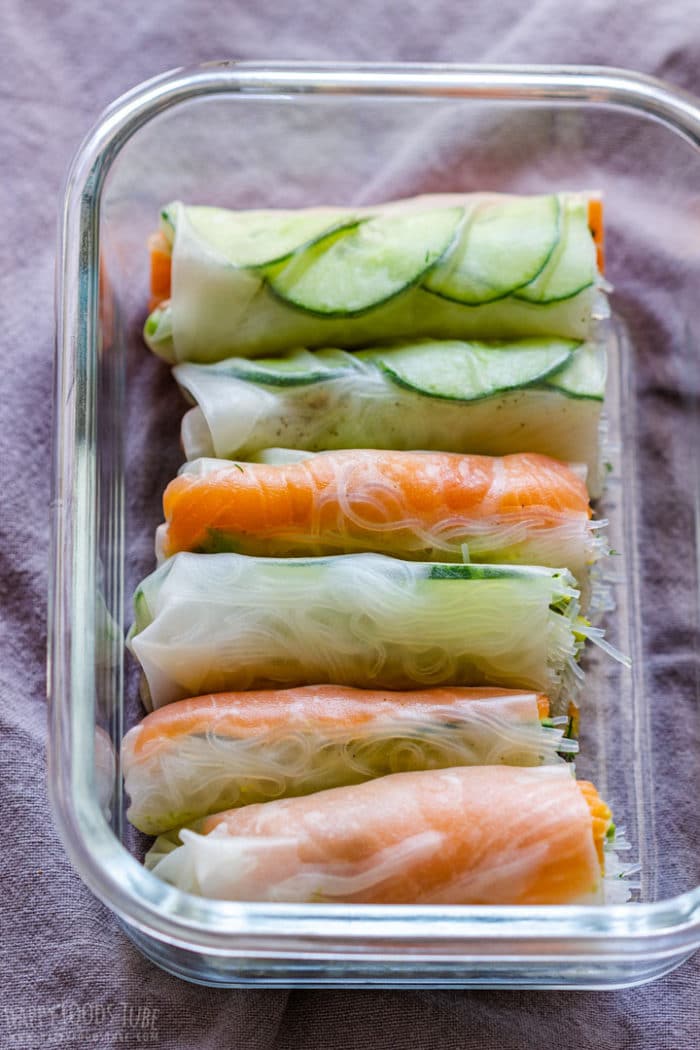 Smoked Salmon Summer Rolls Recipe - Happy Foods Tube