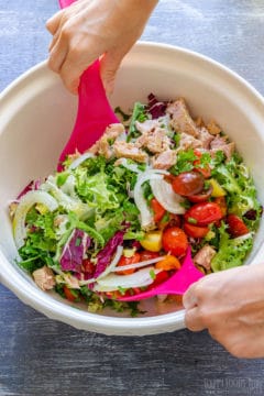 Tossed Salad with Tuna (Ready in 5-Minutes) - Happy Foods Tube