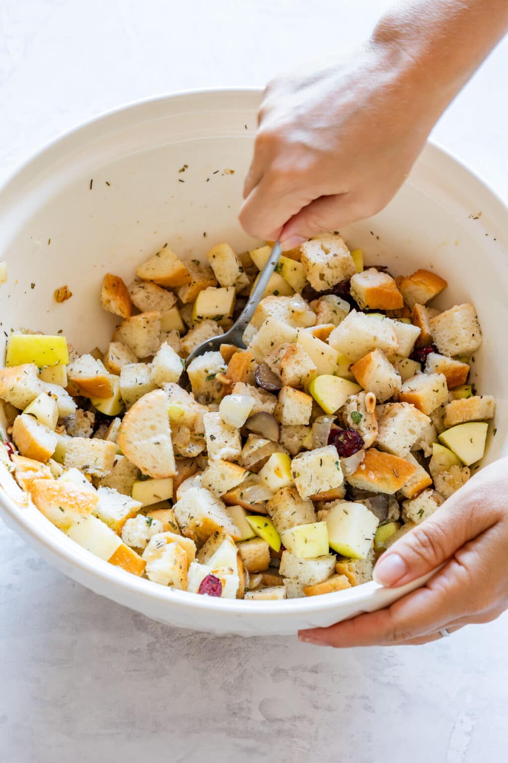 Cranberry Stuffing with Apples and Pine Nuts - Happy Foods Tube