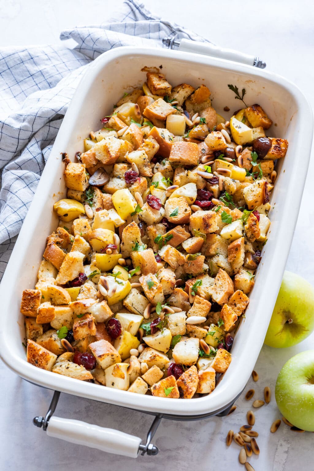Cranberry Stuffing with Apples and Pine Nuts - Happy Foods Tube