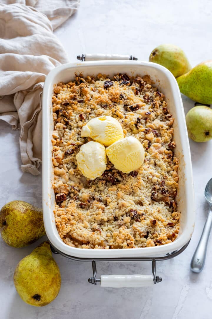 Easy Pear Crisp Recipe - Happy Foods Tube